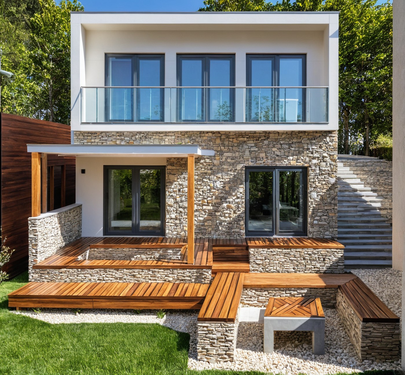 Modern Residential House AI Render | ArchiVinci | 91274